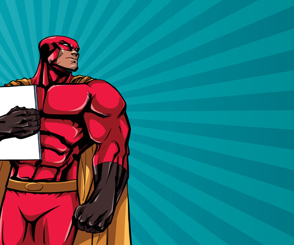 ArtStation - Superhero Holding Book Ray Light Background | Artworks
