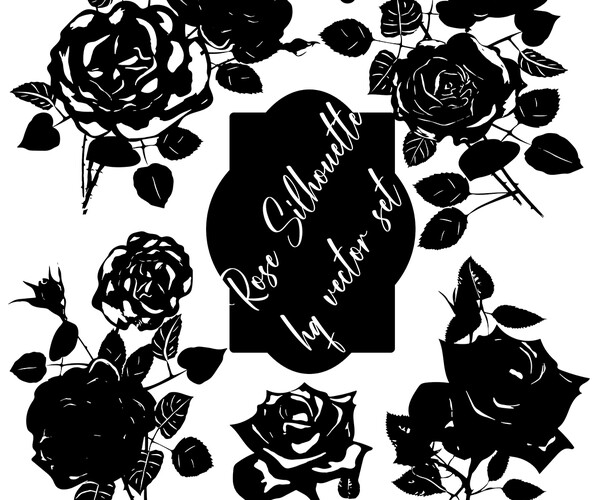 ArtStation - Stylized vector roses / set of floral elements for pattern ...