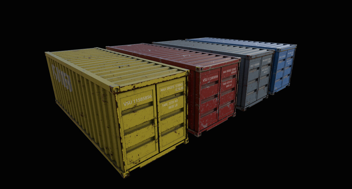 ArtStation - ship containers | Game Assets