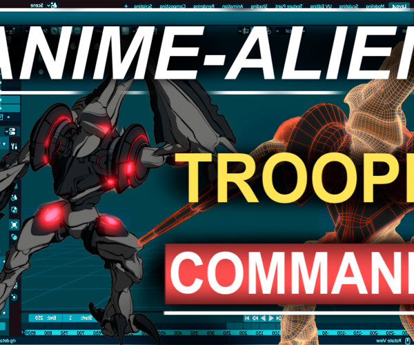 ArtStation - Anime Style: Alien TROOPER-COMMANDO | Resources