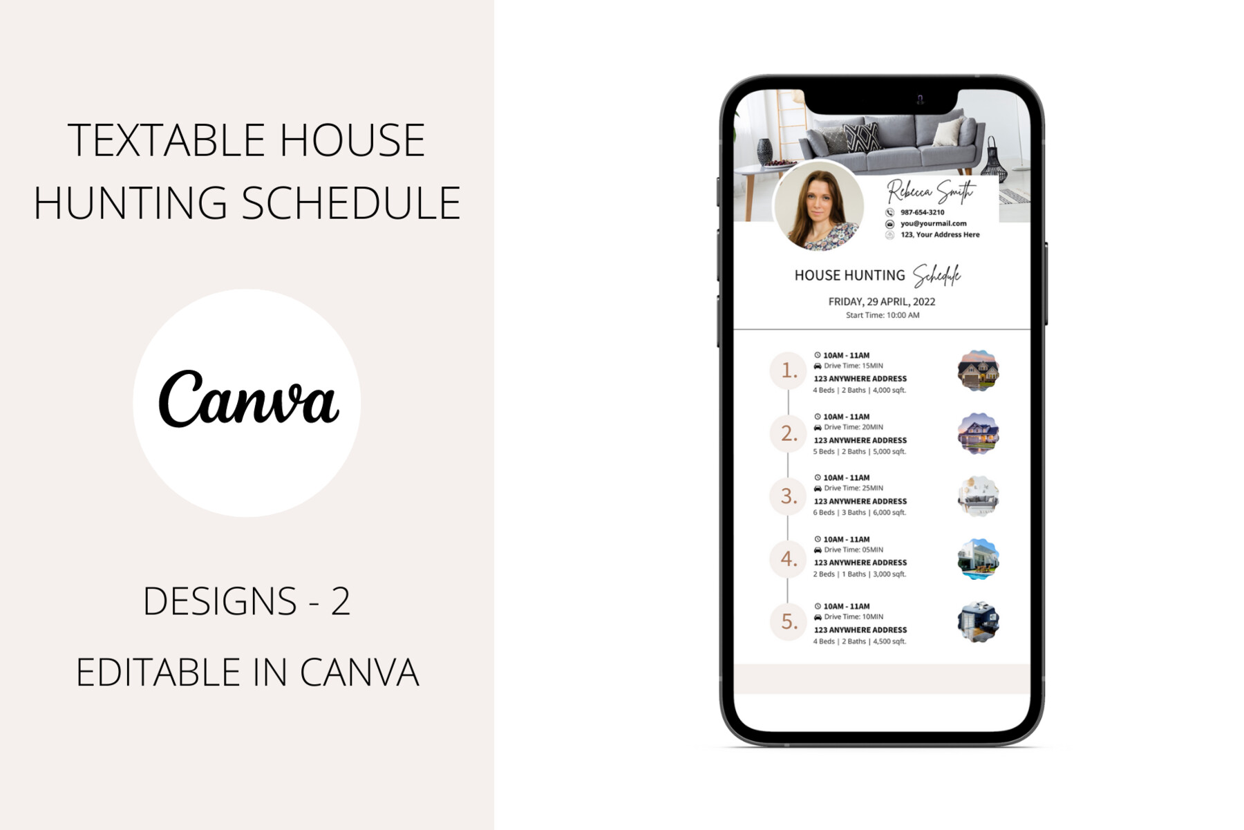 ArtStation - Textable House Hunting Schedule Template | Artworks