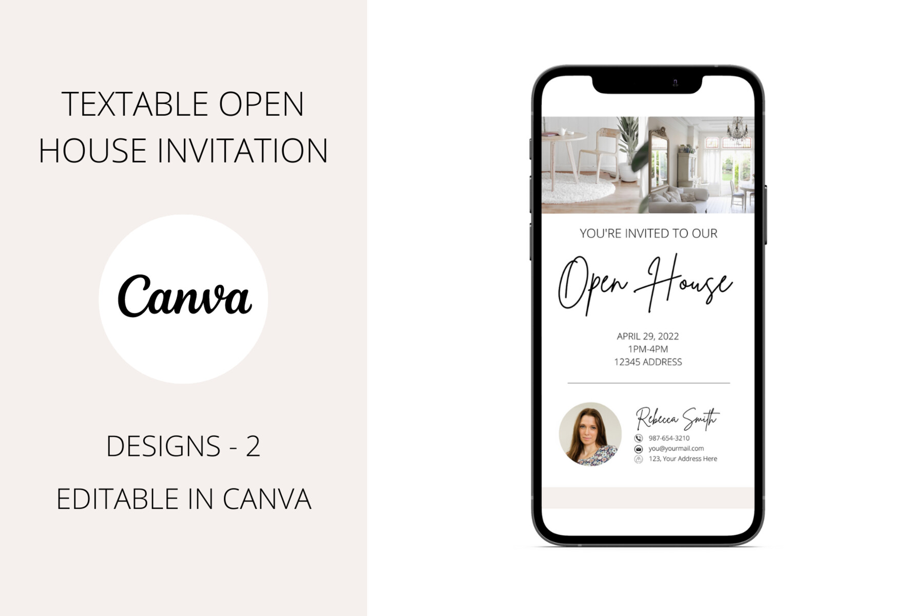 ArtStation - Textable Open House Invitation Template | Artworks