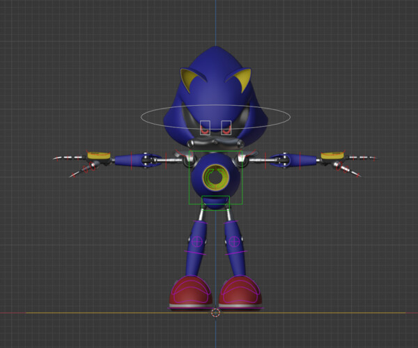 ArtStation - Metal Sonic RIG | Game Assets