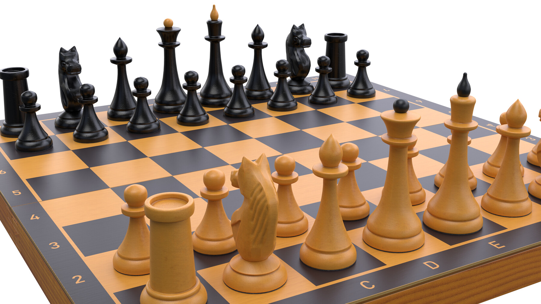 ArtStation - Chess board with pieces | Game Assets