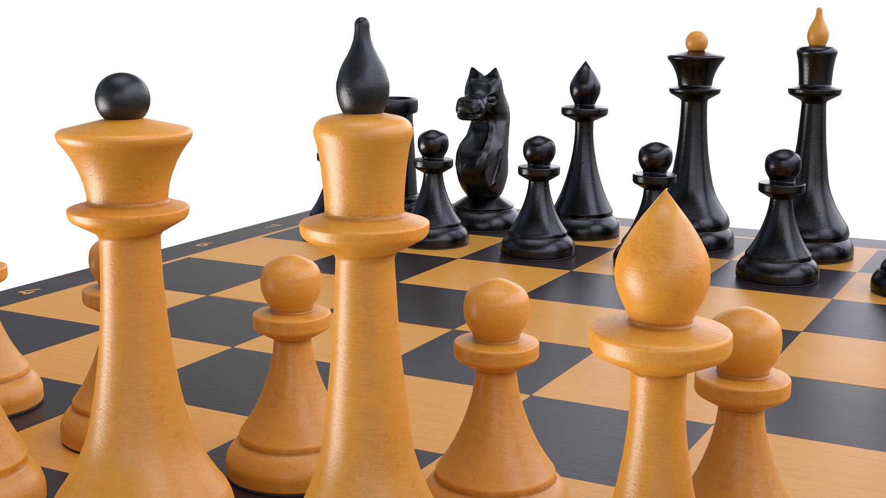 ArtStation - Chess board with pieces | Game Assets