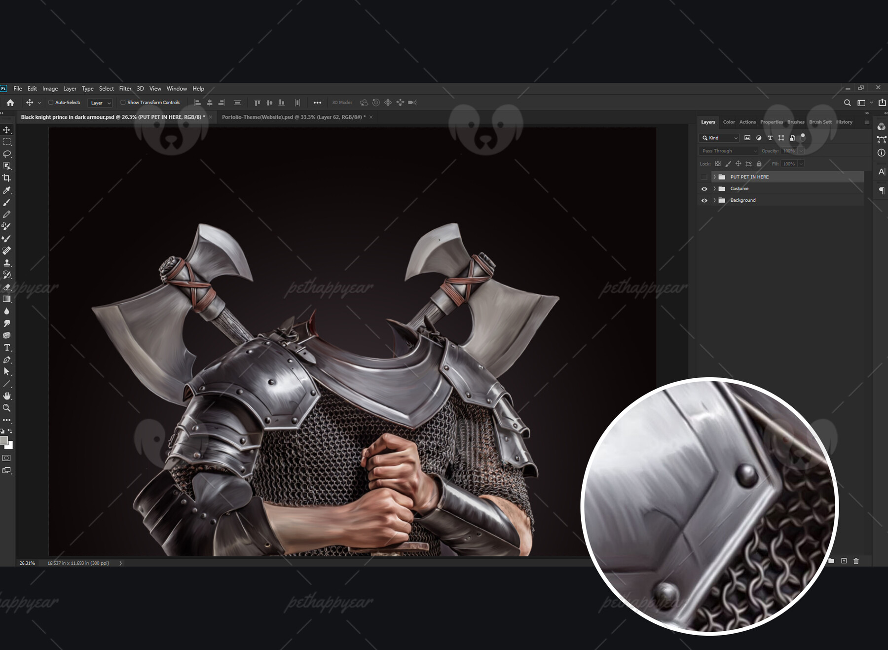 ArtStation - Black knight prince in dark armour - Outfit & Costume PSD ...