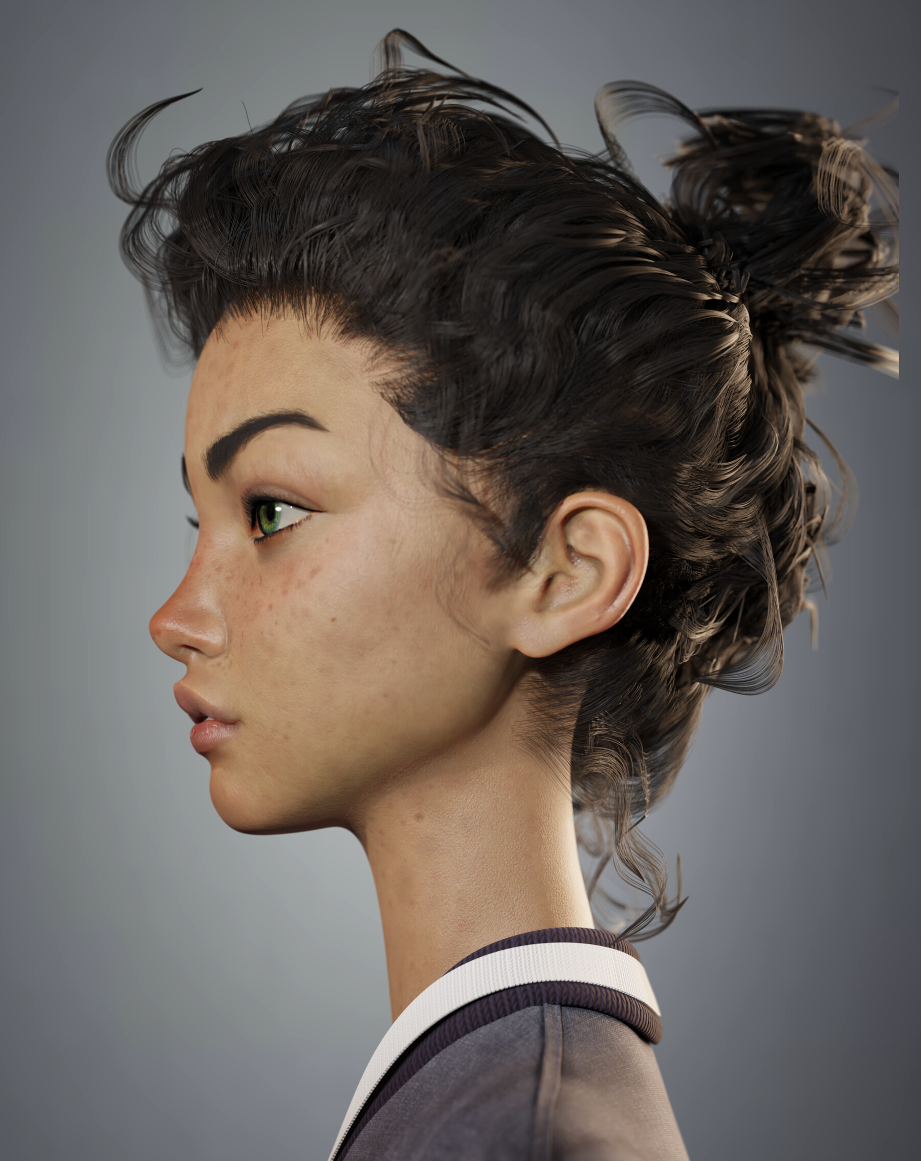 ArtStation - Blender - Semi-realistic potrait - 3D model (*blend format ...