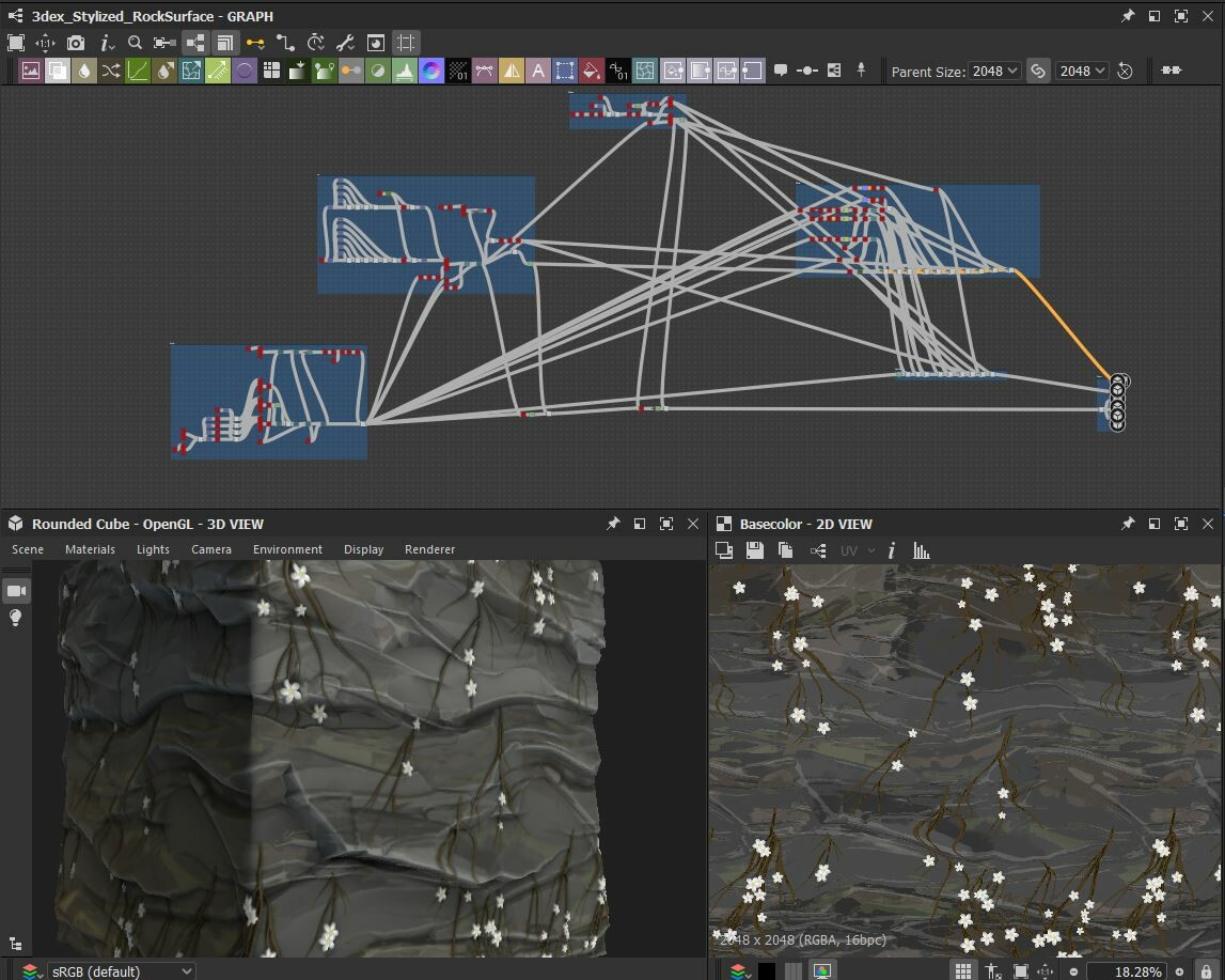 ArtStation - Stylized Rock Surface - Substance 3D Designer | Game Assets