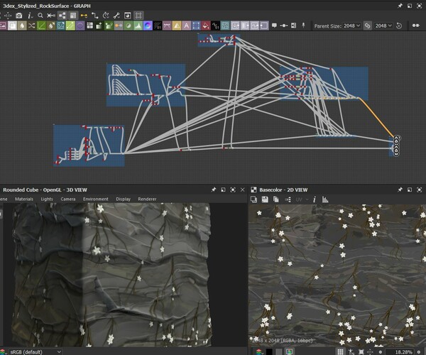 ArtStation - Stylized Rock Surface - Substance 3D Designer | Game Assets