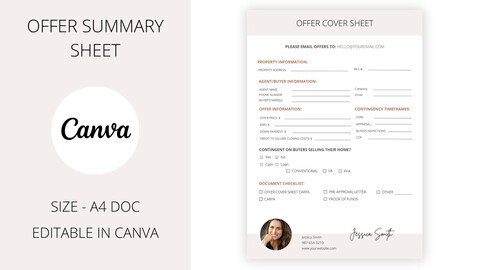 ArtStation - Offer Summary Sheet For Realtors Template | Artworks
