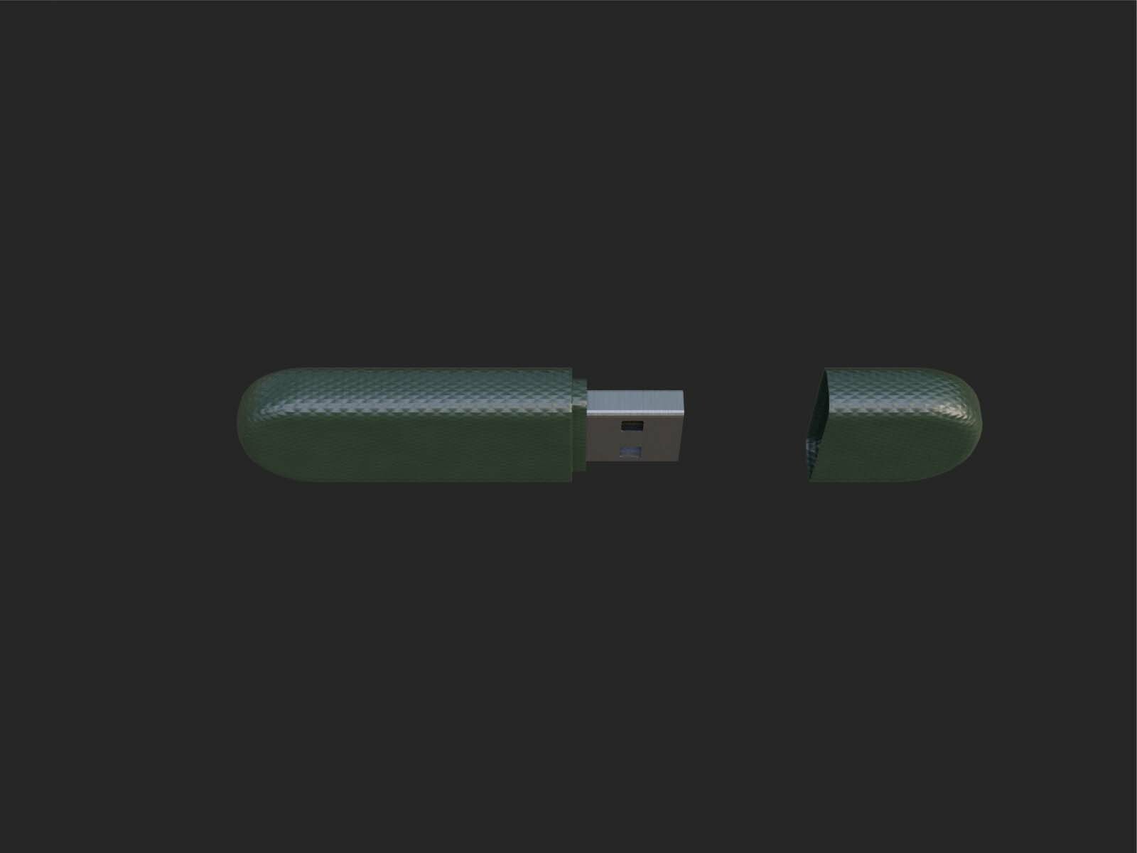 ArtStation - usb stick green | Game Assets