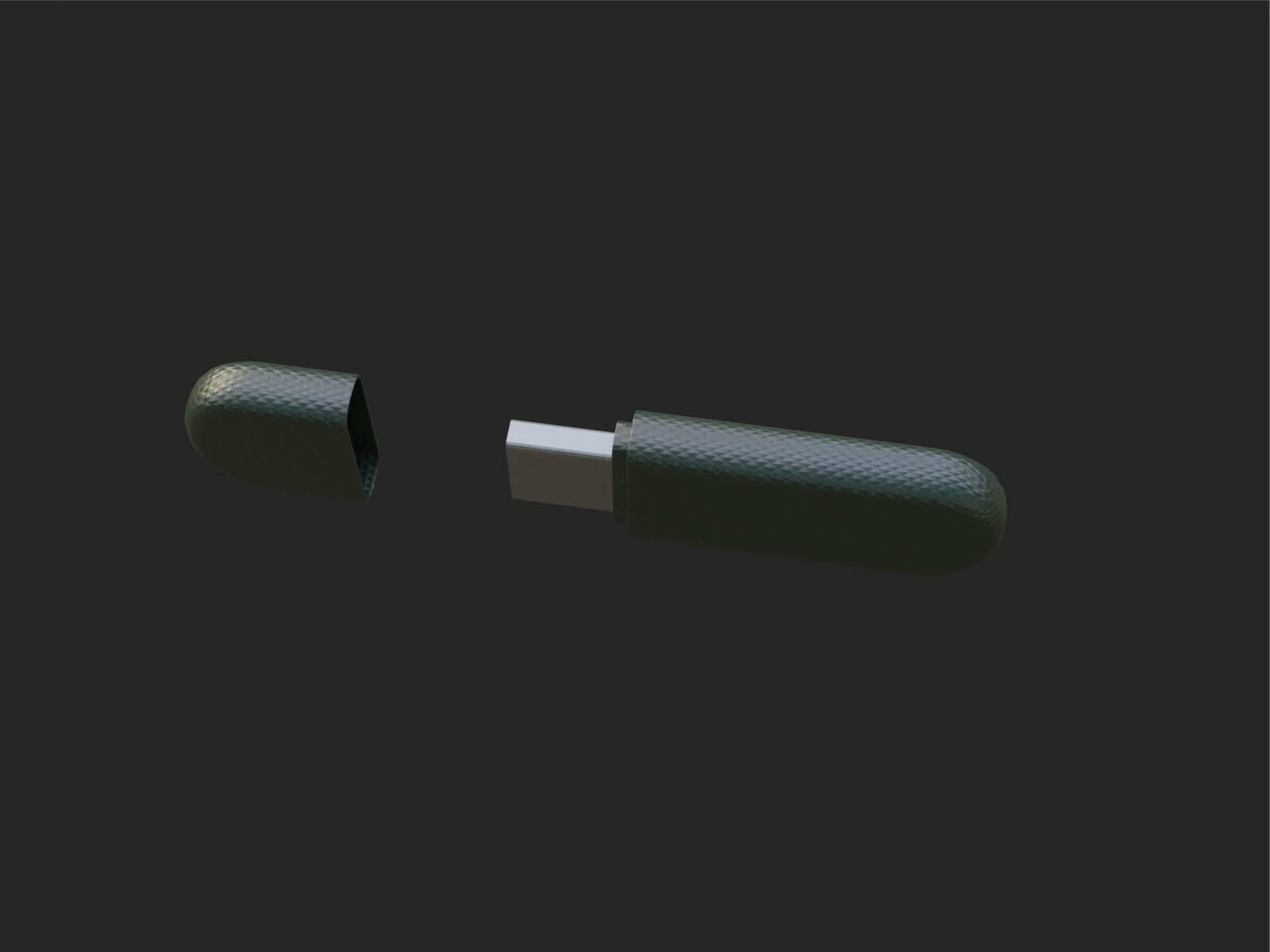 ArtStation - usb stick green | Game Assets