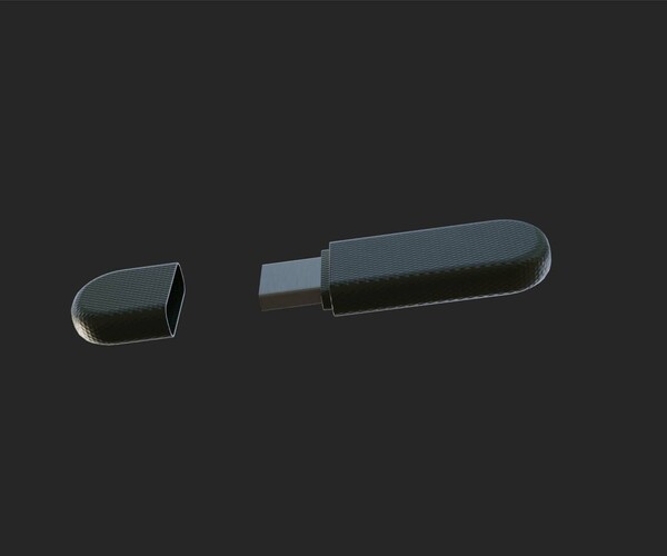 ArtStation - usb stick green | Game Assets