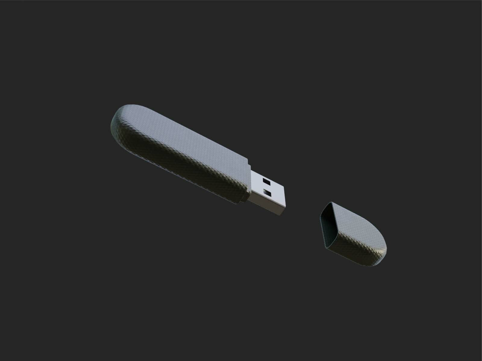 ArtStation - usb stick green | Game Assets