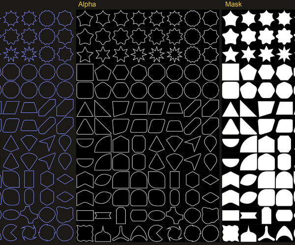 ArtStation - Basic forms brush set from "One Dollar Store" | Brushes