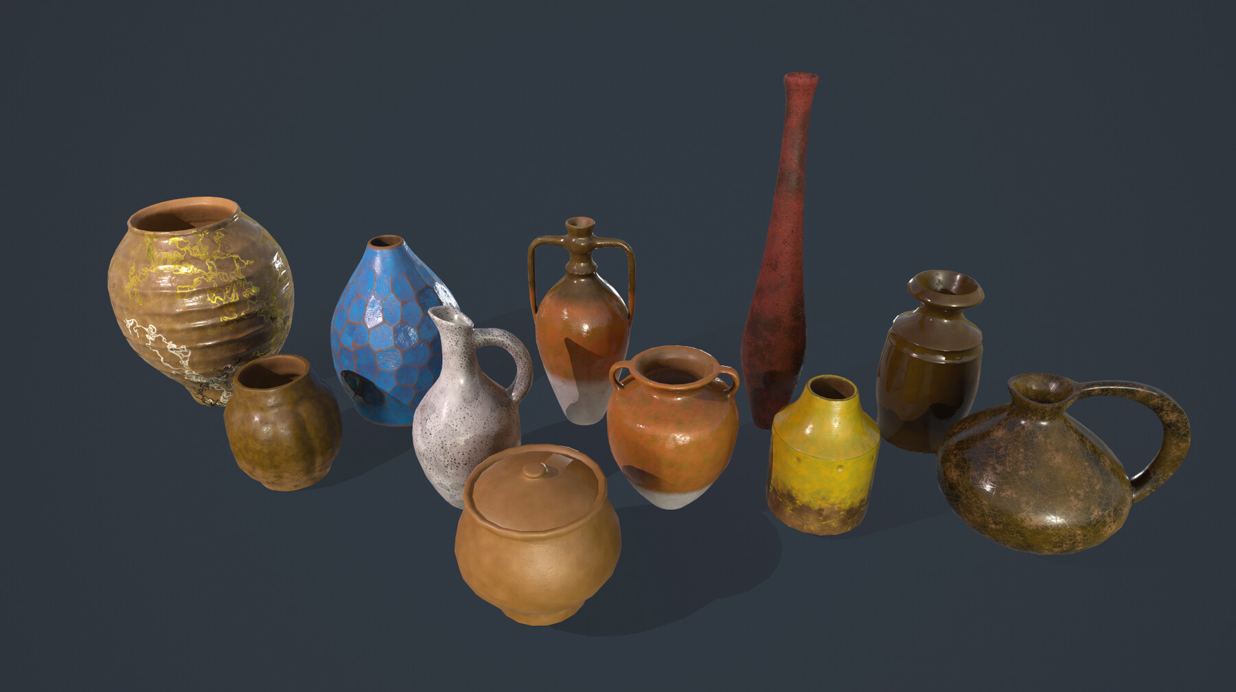 ArtStation - Glazed Clay Pots | Game Assets