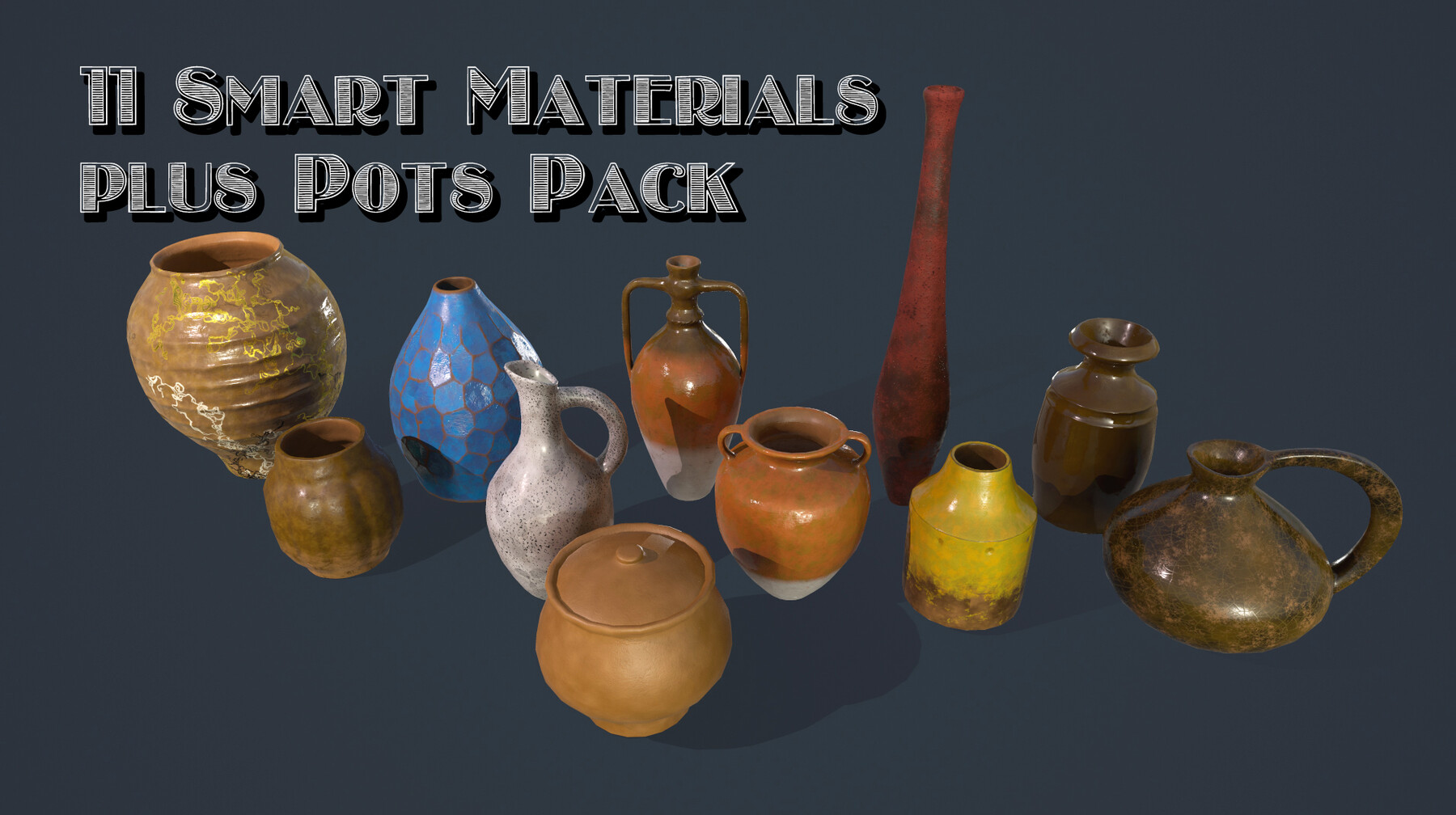 ArtStation - Glazed Clay Pots | Game Assets