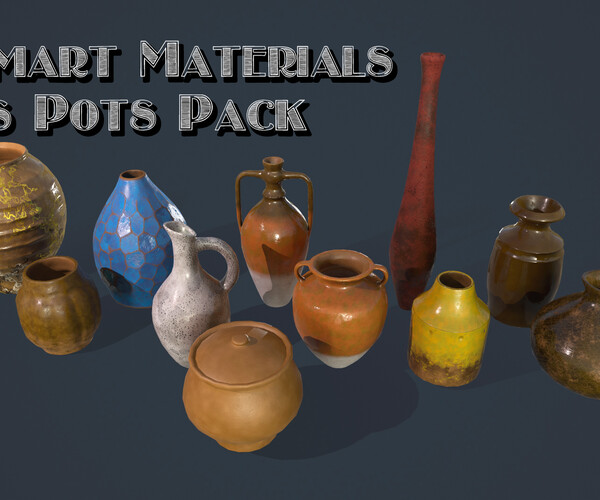 ArtStation - Glazed Clay Pots | Game Assets