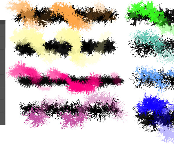 ArtStation - Photoshop Brushes + ZBrush Alphas / grunge paint / spray ...