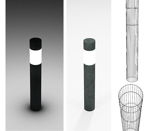 ArtStation - Low Poly Outdoor Lights Pack (6 3D meshes) | Game Assets