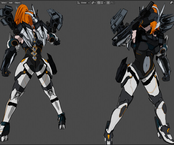 ArtStation - Anime-Style: SCI-FI Shoulder-WEAPONS (Pack) | Resources