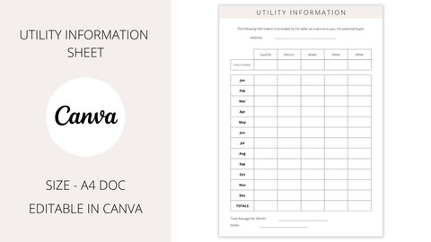 ArtStation - Utility Information Sheet Template | Artworks
