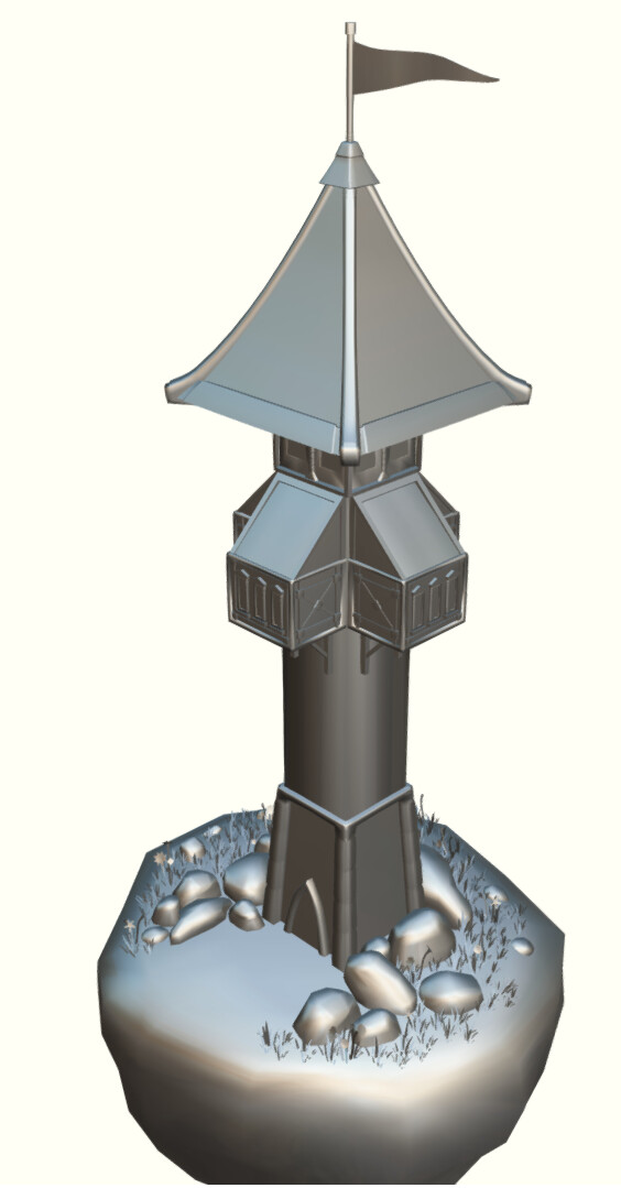 ArtStation - Tower / Watchtower on Island (LP) ( Stylized ) | Game Assets
