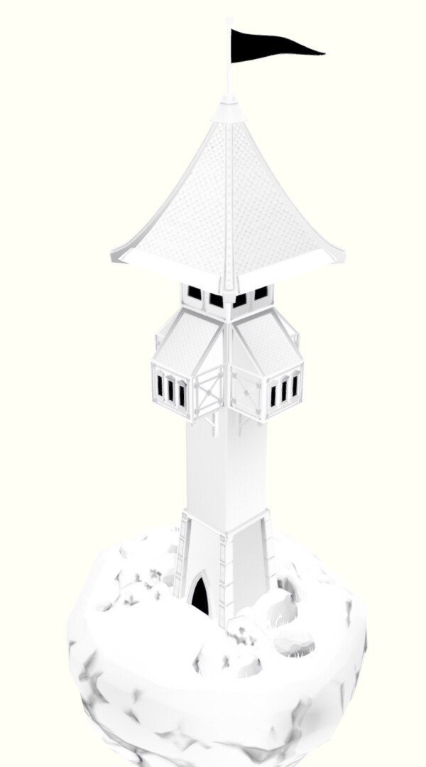 ArtStation - Tower / Watchtower on Island (LP) ( Stylized ) | Game Assets