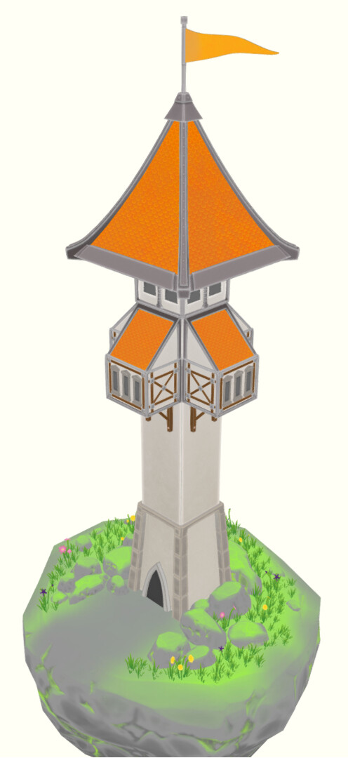 ArtStation - Tower / Watchtower on Island (LP) ( Stylized ) | Game Assets