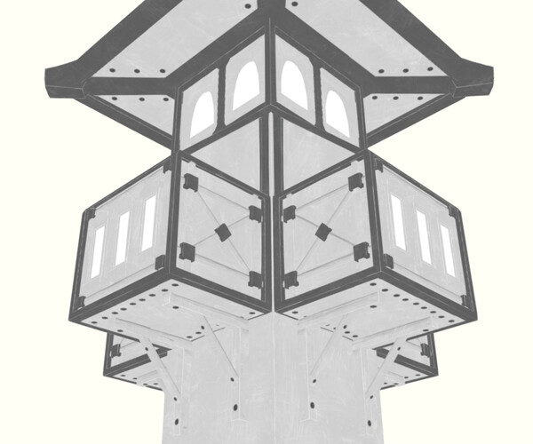 ArtStation - Tower / Watchtower on Island (LP) ( Stylized ) | Game Assets