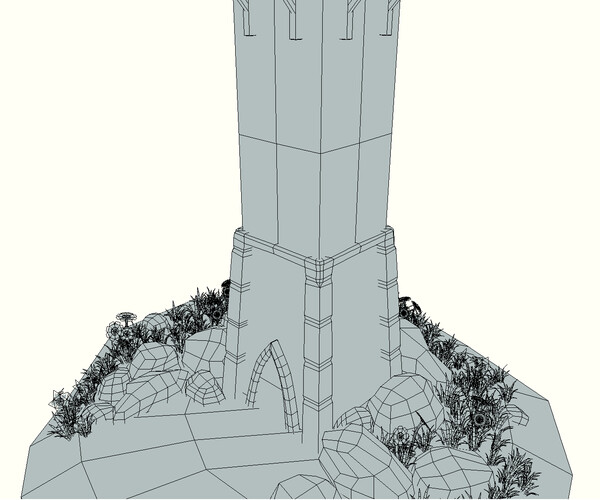 ArtStation - Tower / Watchtower on Island (LP) ( Stylized ) | Game Assets