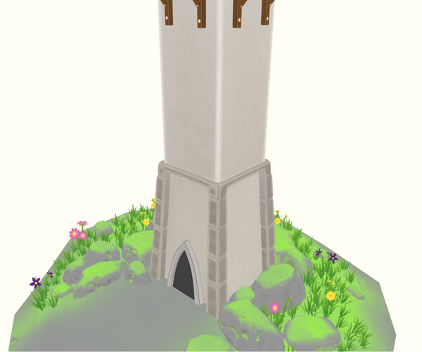 ArtStation - Tower / Watchtower on Island (LP) ( Stylized ) | Game Assets