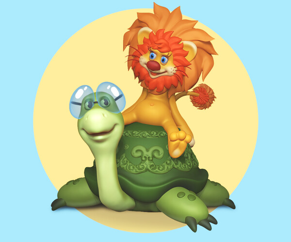ArtStation - Turtles + Lion | Resources