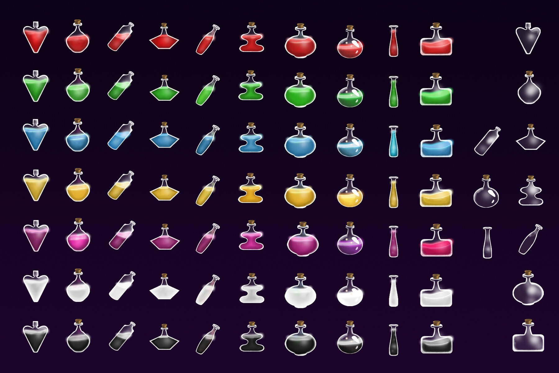 ArtStation - Magic Potions Set | Game Assets