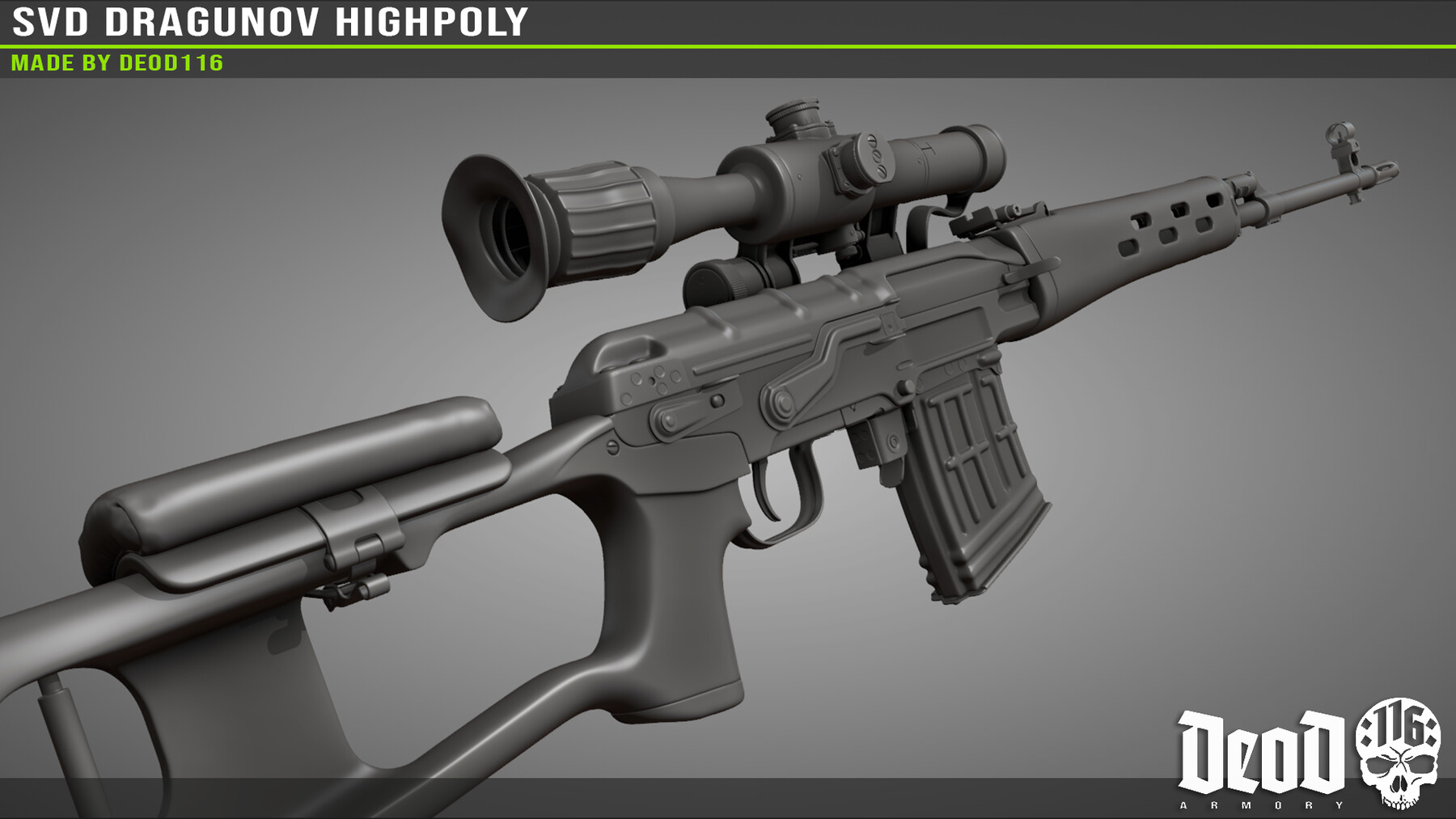 ArtStation - SVD Highpoly model | Resources