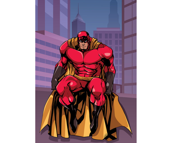 ArtStation - Superhero Sitting in City | Artworks