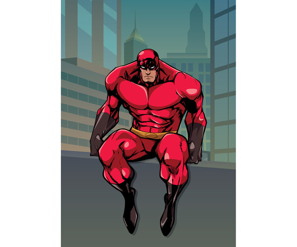 ArtStation - Superhero Sitting on Wall in City | Artworks
