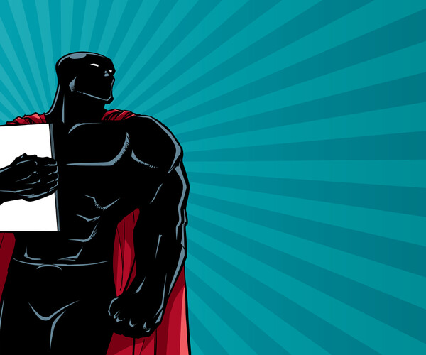 ArtStation - Superhero Holding Book Ray Light Background | Artworks