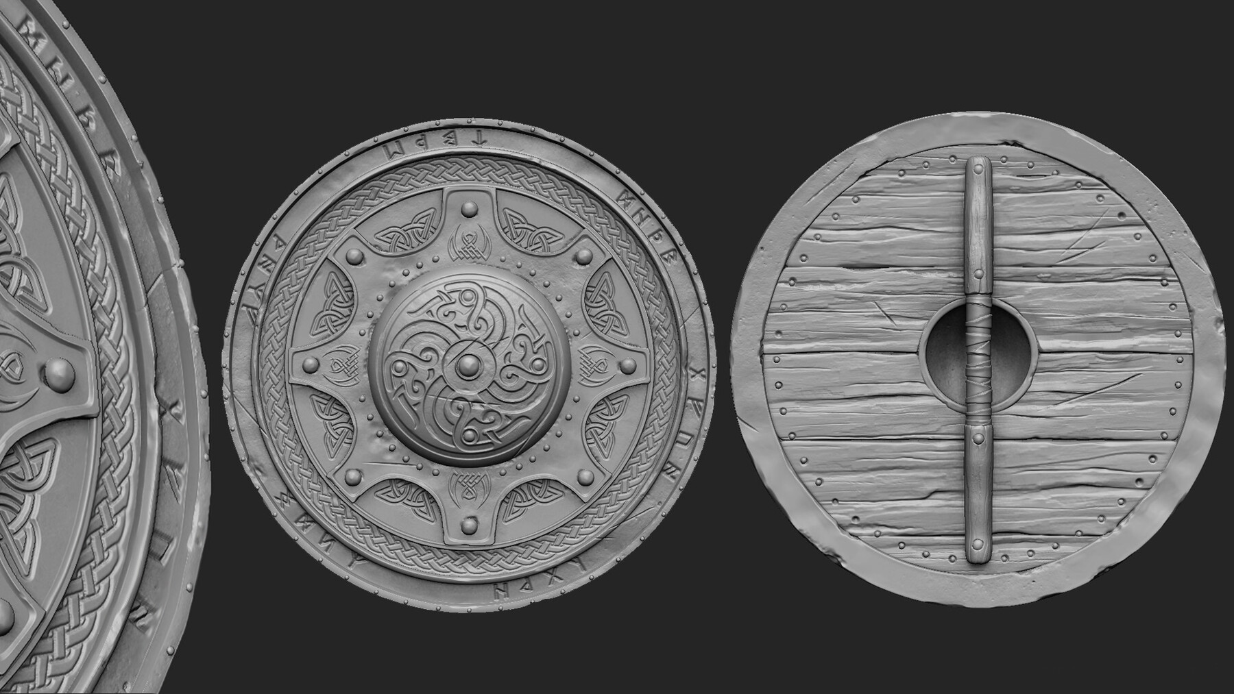 ArtStation - [HIGHPOLY] Medieval Viking shield | Game Assets