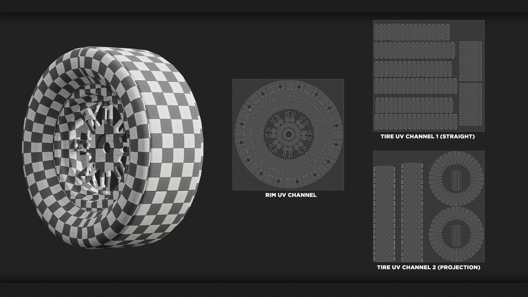 ArtStation - 40 Tires & Rims 3D Model (Game-Ready) | Game Assets