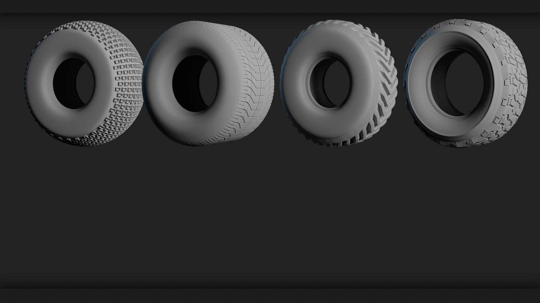 ArtStation - 40 Tires & Rims 3D Model (Game-Ready) | Game Assets