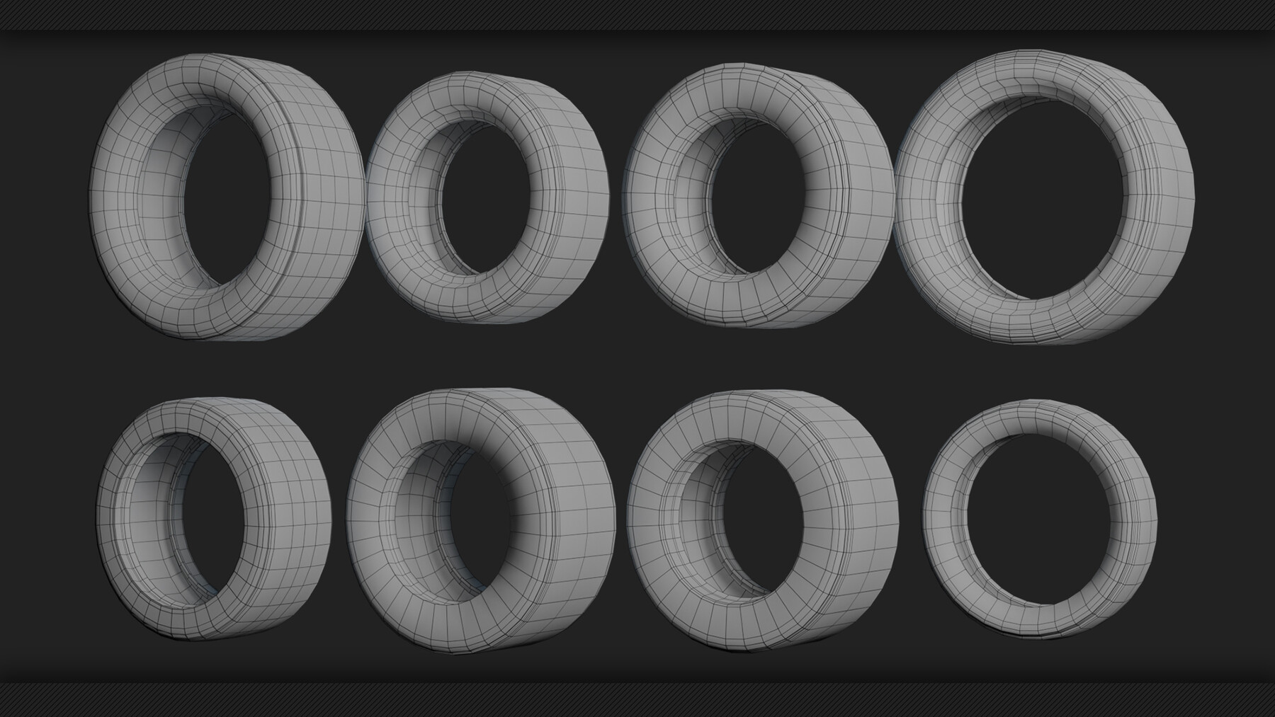 ArtStation - 40 Tires & Rims 3D Model (Game-Ready) | Game Assets