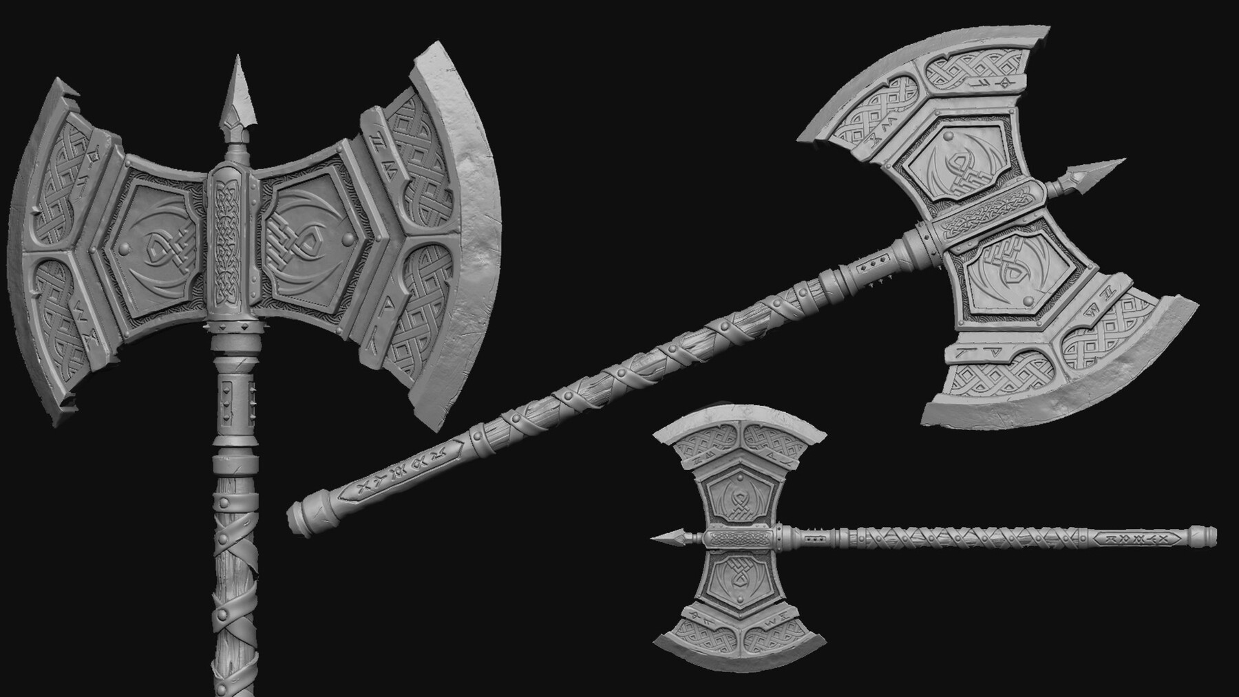 ArtStation - [HIGHPOLY] Medieval Viking Axe | Game Assets