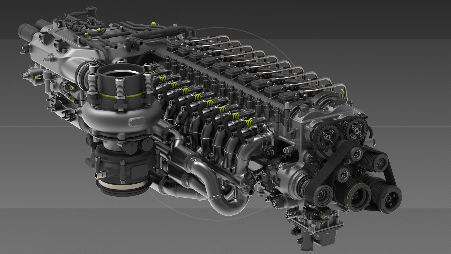 ArtStation - Colossus 10 cylinder diesel engine | Resources