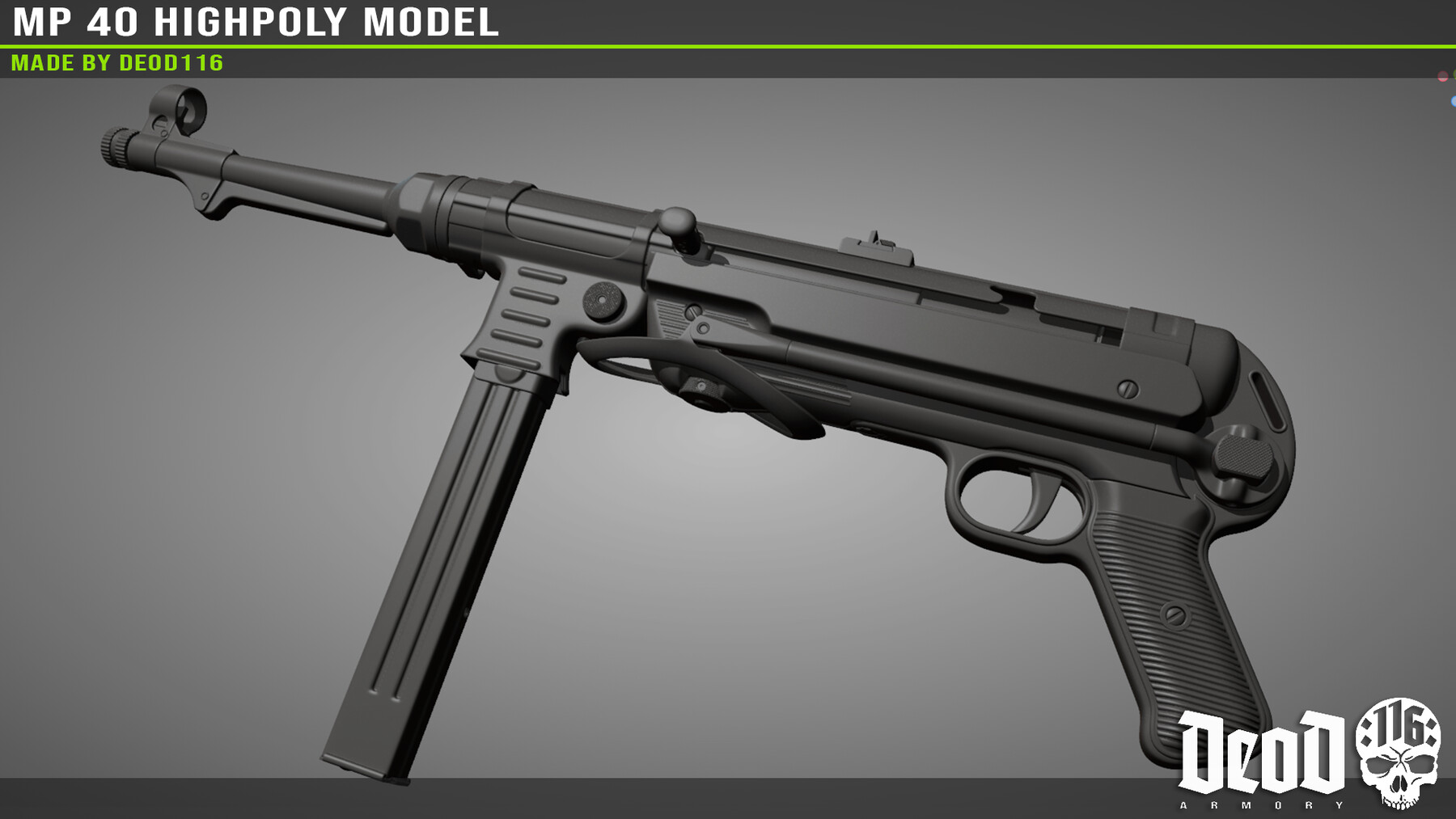 ArtStation - MP 40 Highpoly model | Resources