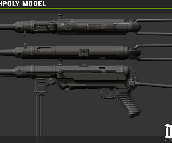 ArtStation - MP 40 Highpoly model | Resources
