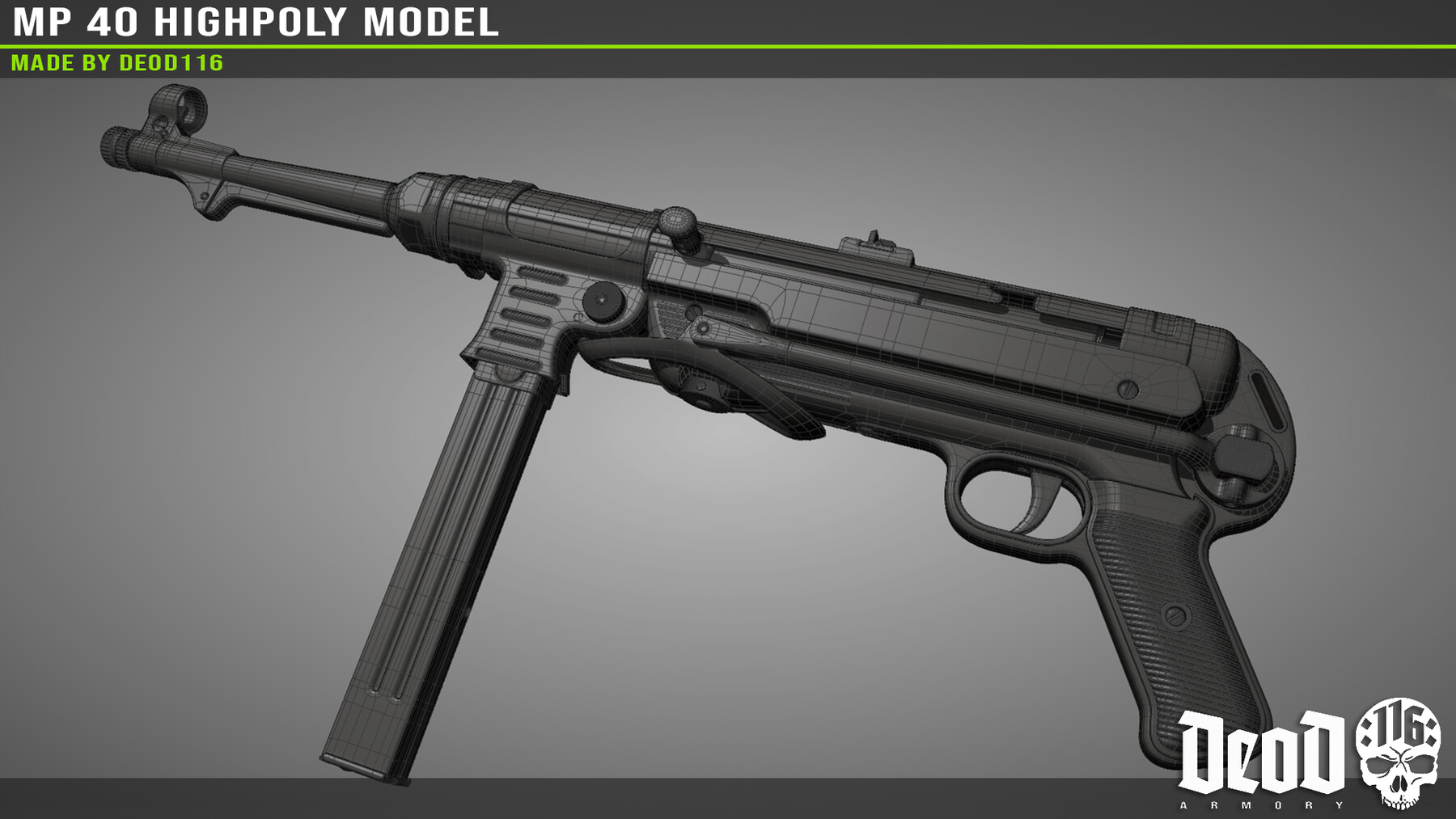 ArtStation - MP 40 Highpoly model | Resources