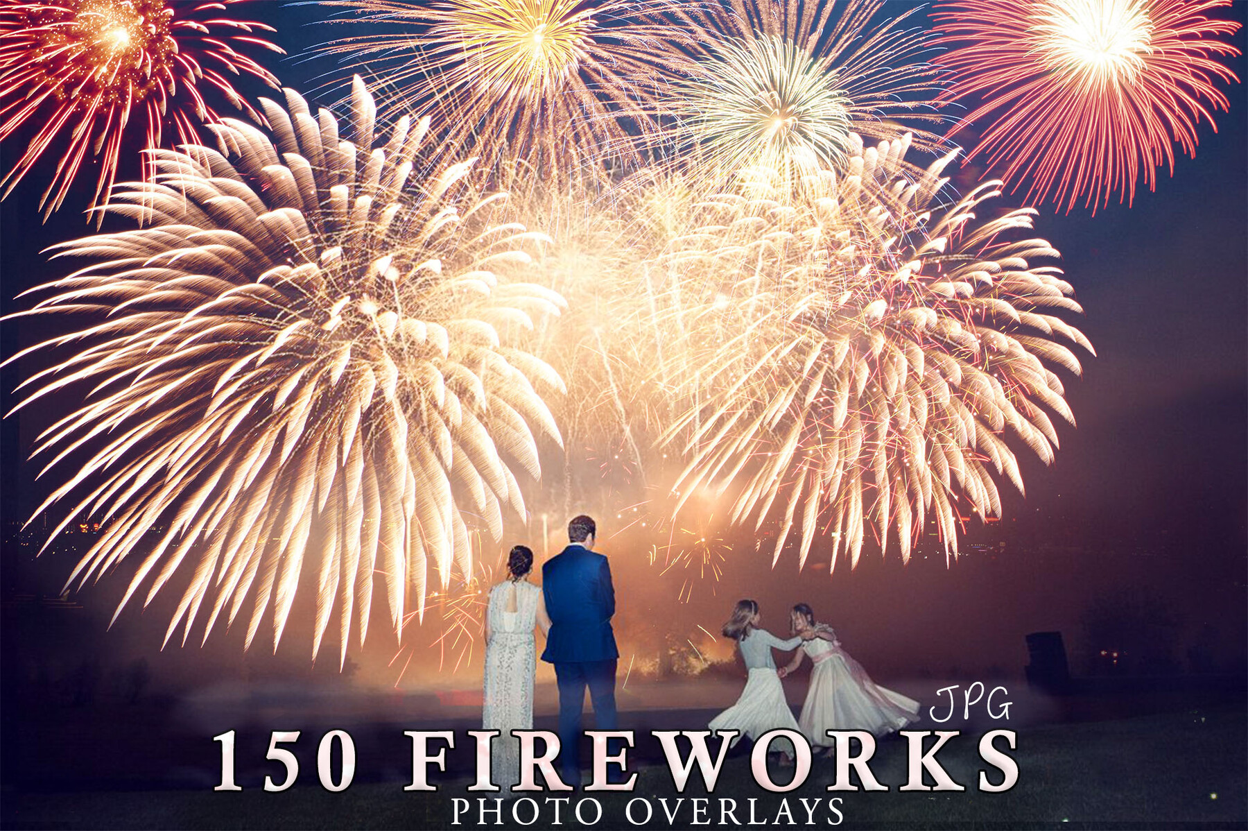 TIGPEEK - 150 Realistic fireworks overlays, photoshop overlays, wedding ...