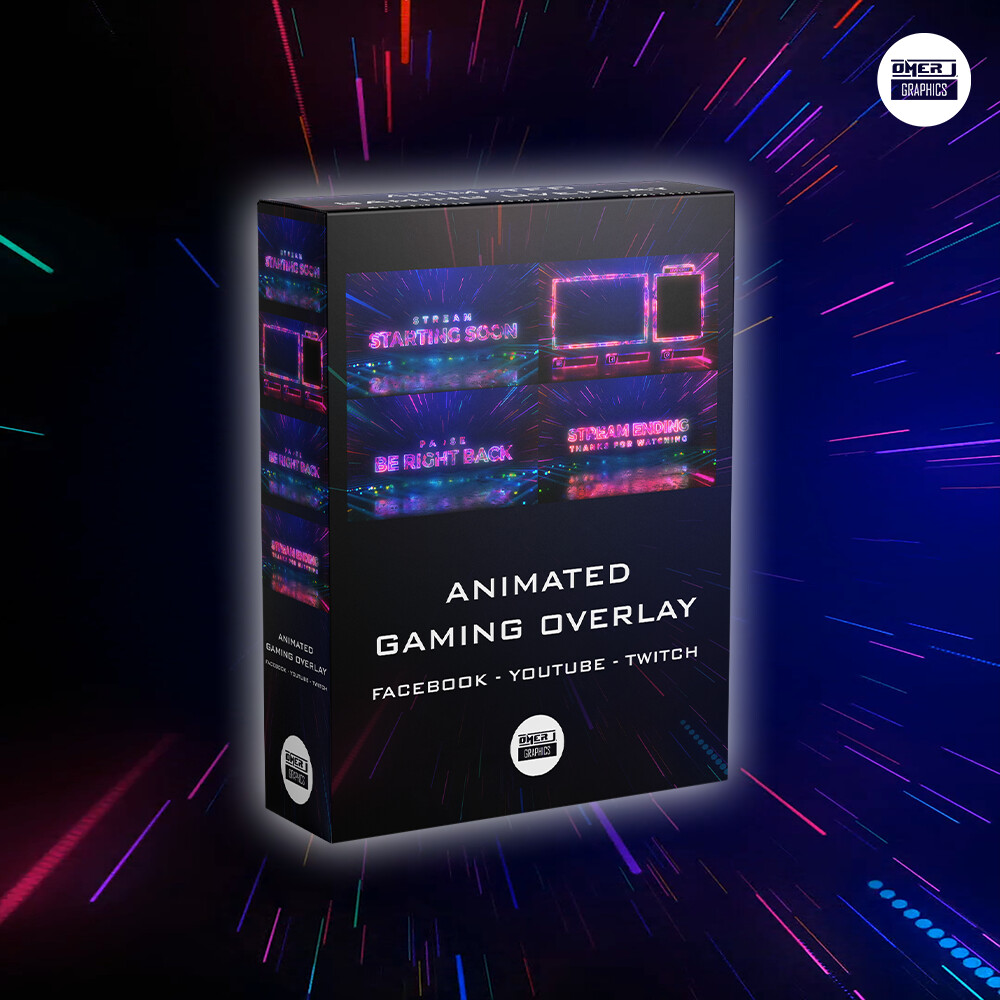 ArtStation - Animated Gaming Overlay - Facebook, YouTube, Twitch - OBS ...