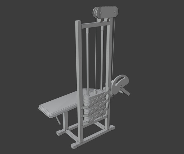 ArtStation - Leg Curl Machine | Game Assets